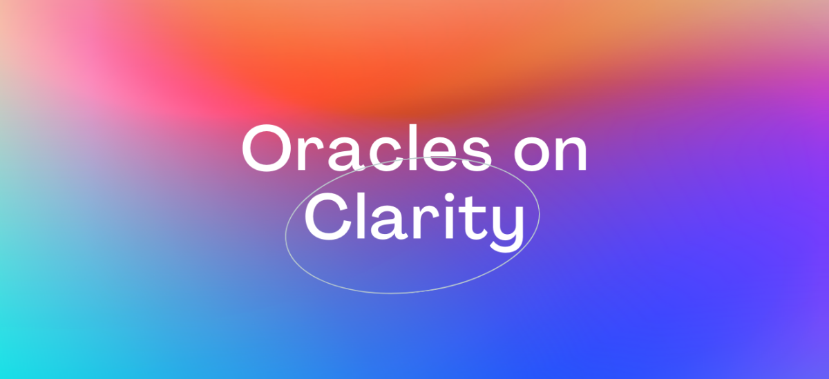 Oracles on Clarity – Jun Gong